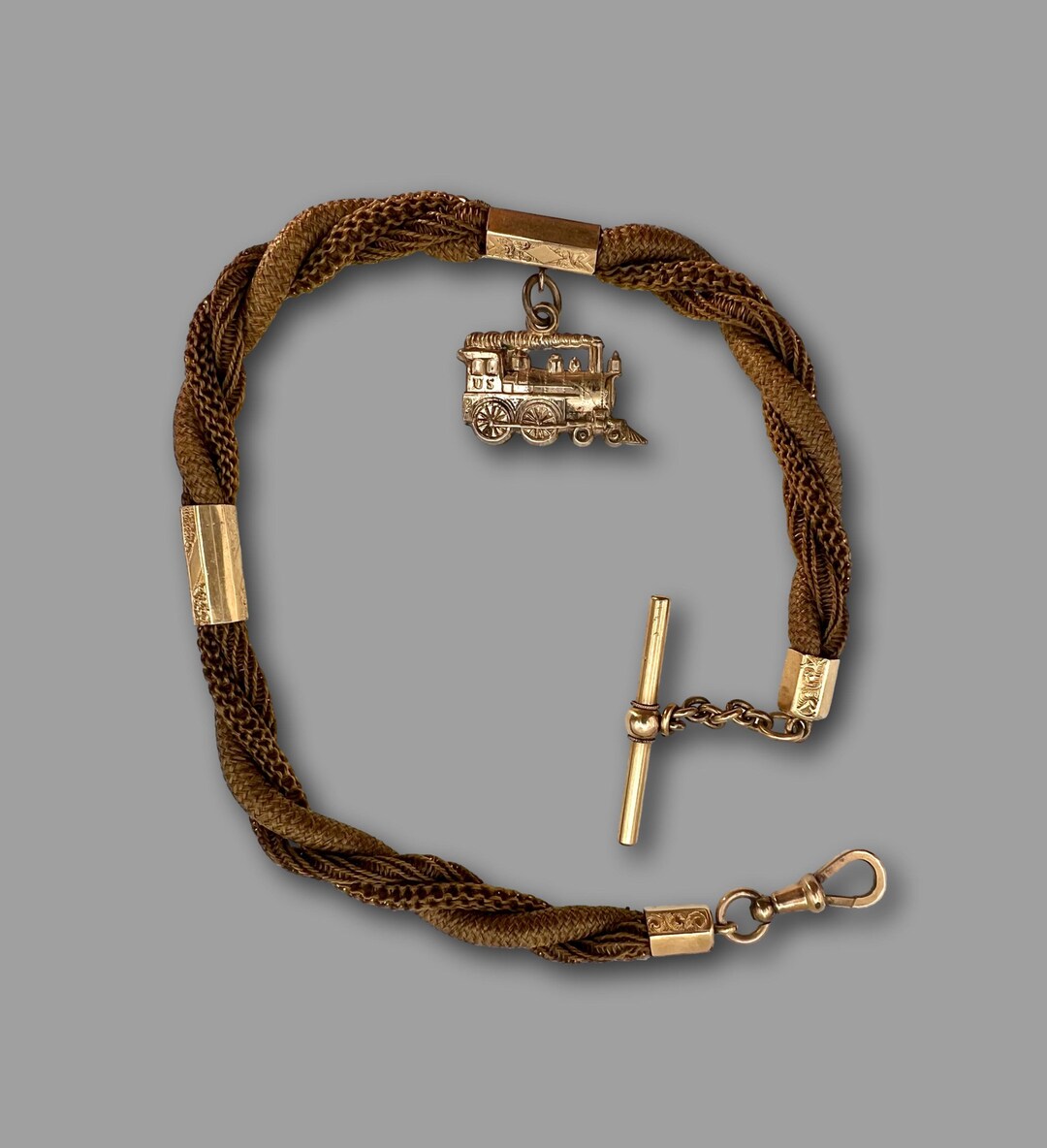 Victorian Mourning Hand Woven Hair Watch Chain & Gold Filled - Etsy