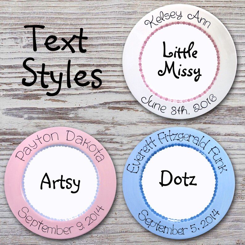 Personalized Birth Plates Personalized Ceramic Baby Plate - Etsy