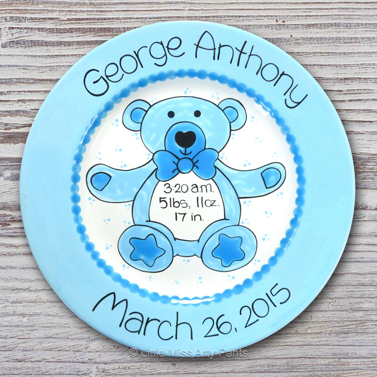Personalized Birth Plates Personalized Ceramic Baby Plate - Etsy