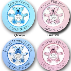 Personalized Birth Plates Personalized Ceramic Baby Plate - Etsy