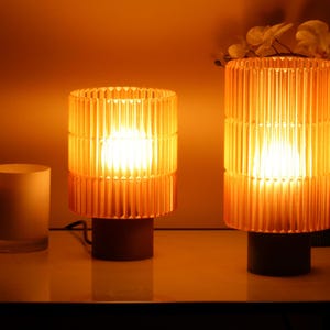Cozy Amber Table Lamp, Crystal Unique Desk Light, Housewarming, Bedside ...