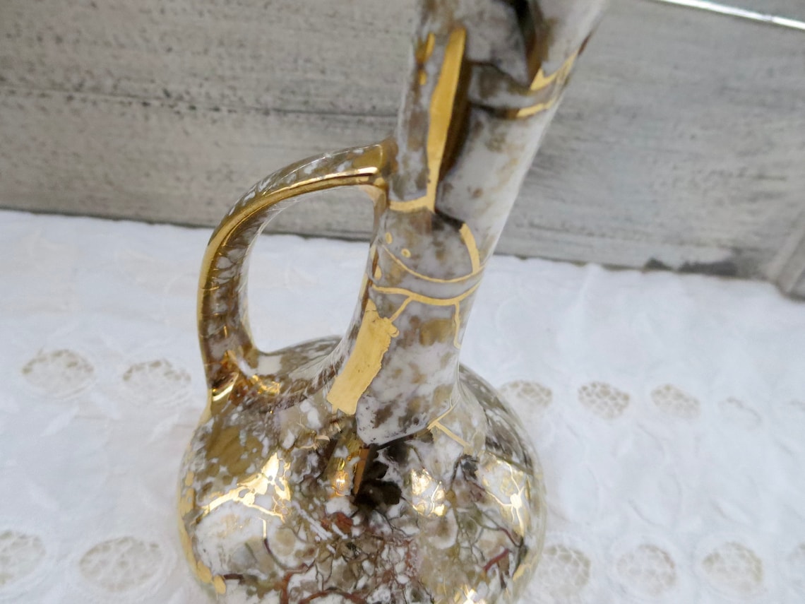 Vintage Royal Haeger Small Gold Pitcher Midcentury Bud Vase - Etsy