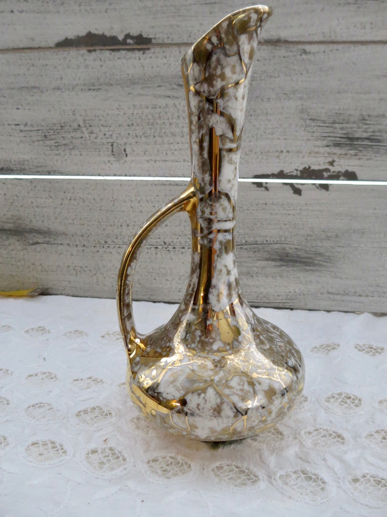 Vintage Royal Haeger Small Gold Pitcher Midcentury Bud Vase - Etsy