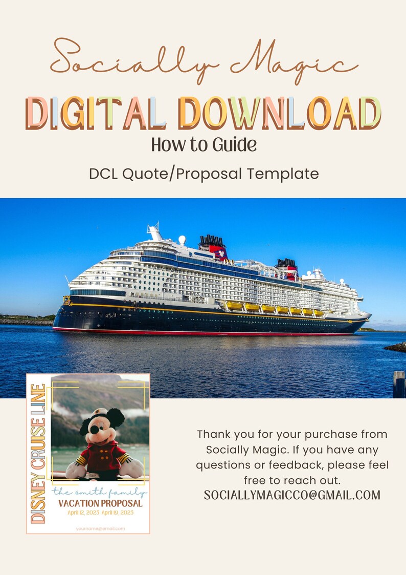 DCL Proposal Template: Travel Agent Cruise Quote (canva) - Etsy
