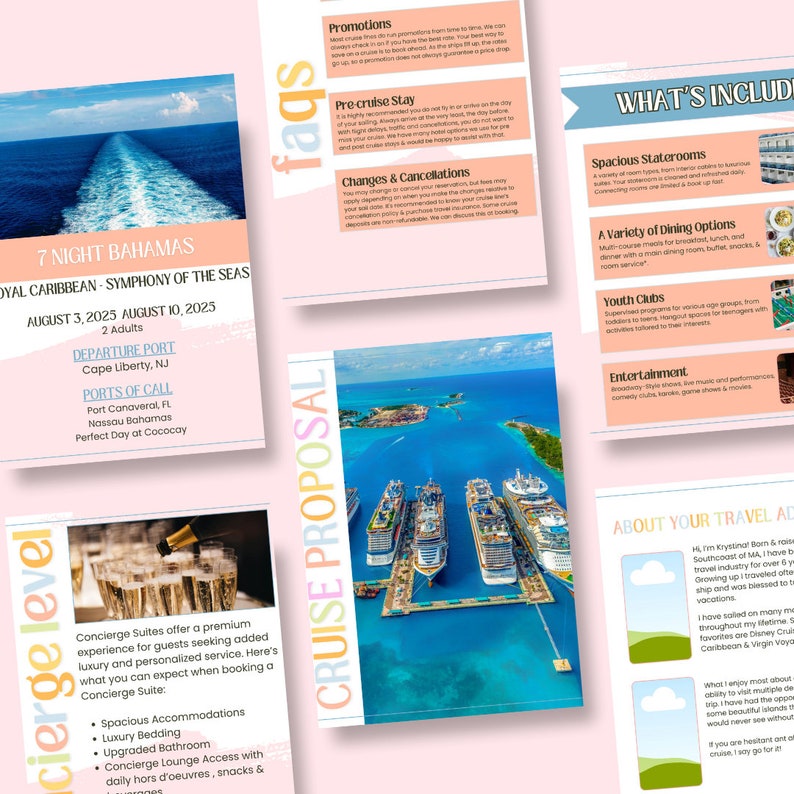 Travel Agent Client Cruise Proposal Quote Template - Etsy