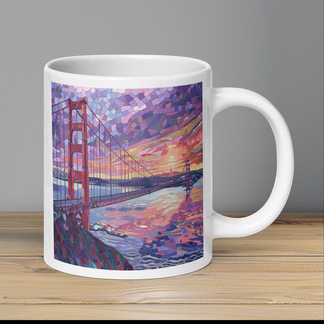 Golden Gate Bridge Mug | Nature Inspired | Ceramic Mug | Mosaic Mug ...
