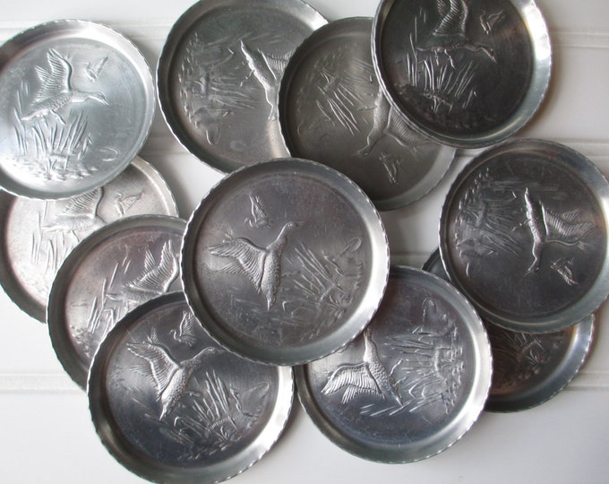 Vintage Aluminum Geese Manly Coasters Set of Fifteen Man Gift - Etsy