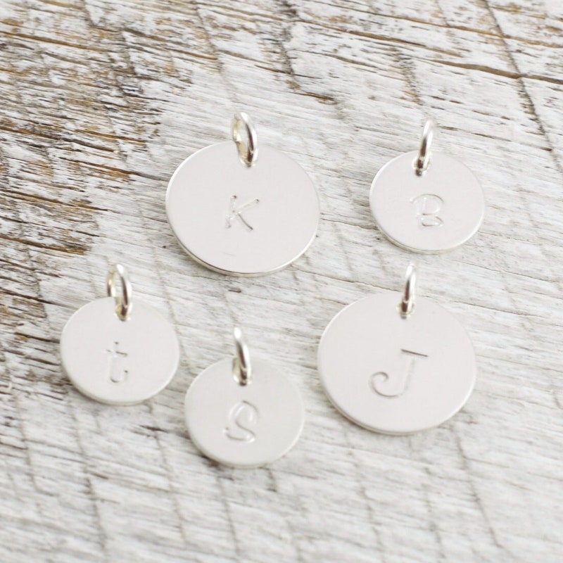 Silver Disc Necklace - Etsy