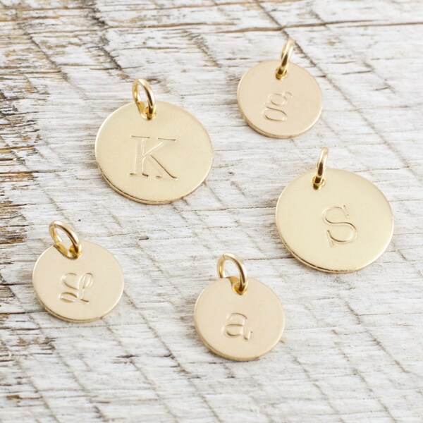 Gold Initial Charm - Etsy