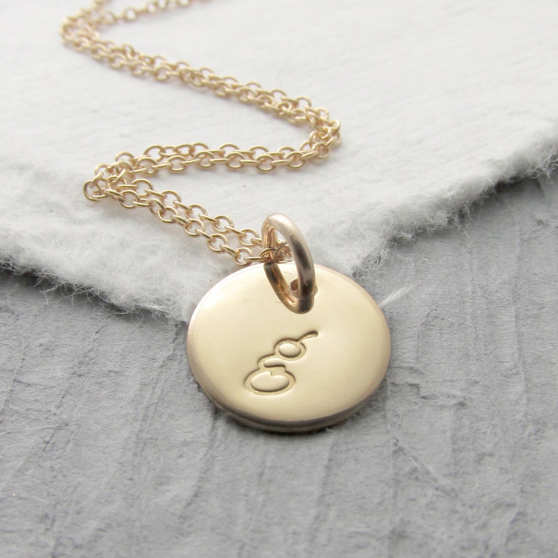 Gold Initial Necklace 14k Gold Gold Initial Necklace 14k Solid | Etsy