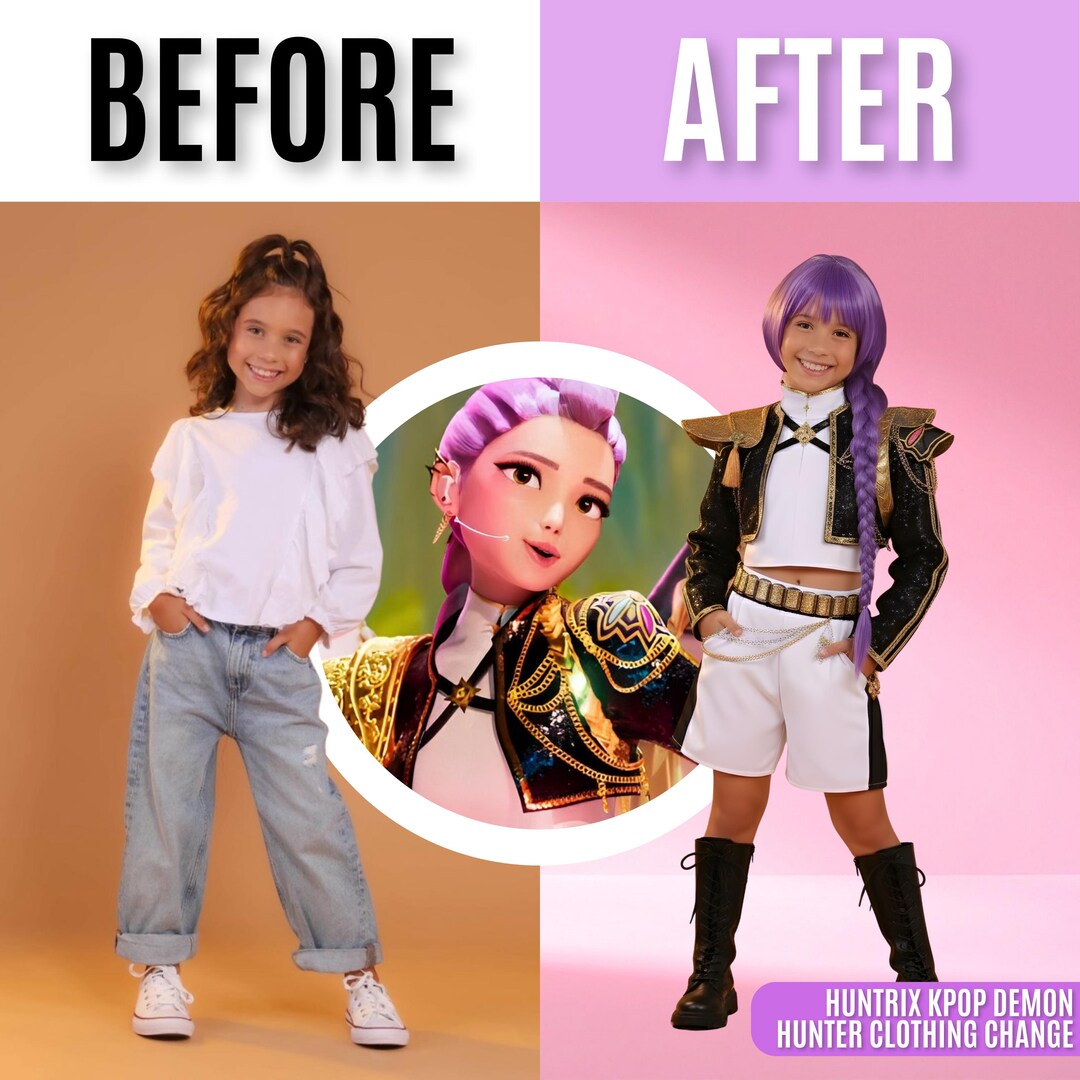 KPOP Demon Hunter Photoshop Edit, Clothing Change Service, Rumi Mira ...