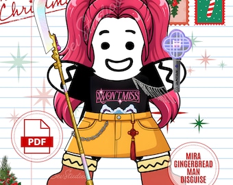 Disguise the Gingerbread Man Kpop Hunter Printable Craft Kit, Mira ...