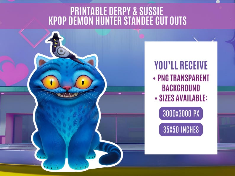 Printable Kpop Demon Hunters Derpy Standee | Printable Cutout | 300 DPI ...