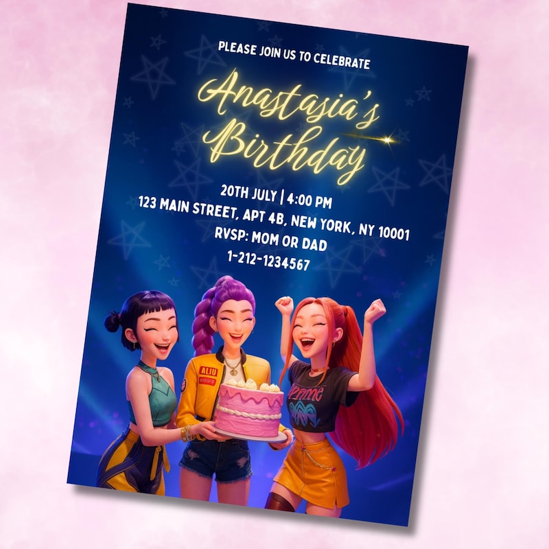 Huntrix Invitation Cards - Etsy