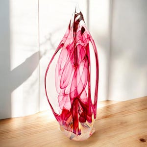 David Nichols Signed Studio Art Glass Sculpture Abstract Blown Glass ...