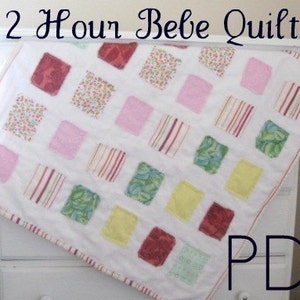 Fast and Easy Two Hour Bebe Quilt Pattern Tutorial Ebook - Etsy