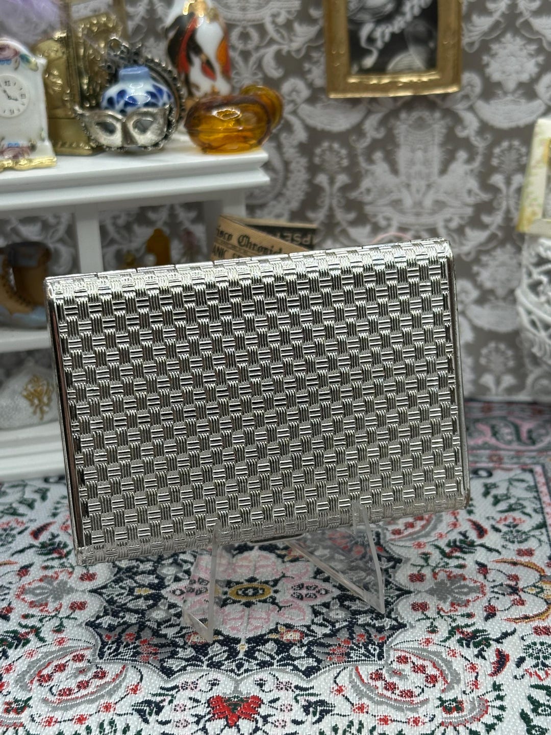 Vintage Regent Silver Tone Rectangular Powder Compact With Mirror - Etsy