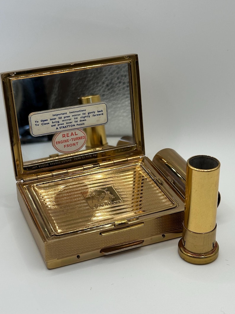 Vintage Stratton Duo 'party Case' Powder Compact and Cigarette Case ...