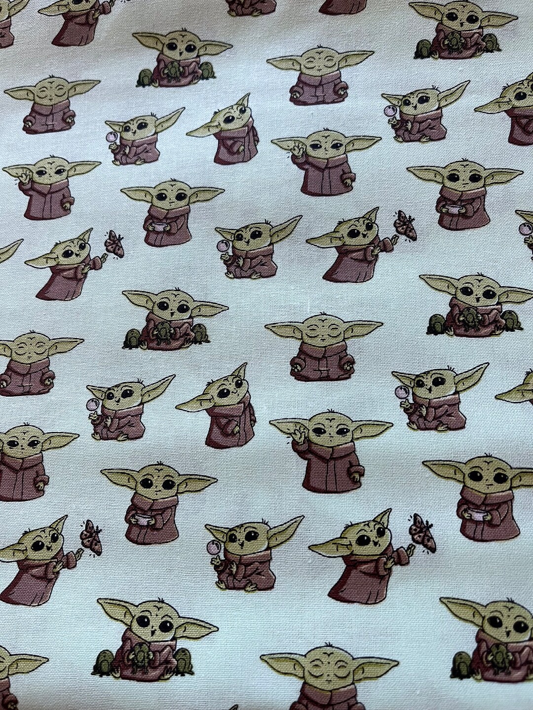 Star Wars Baby Yoda Fabric Mint Green - Etsy