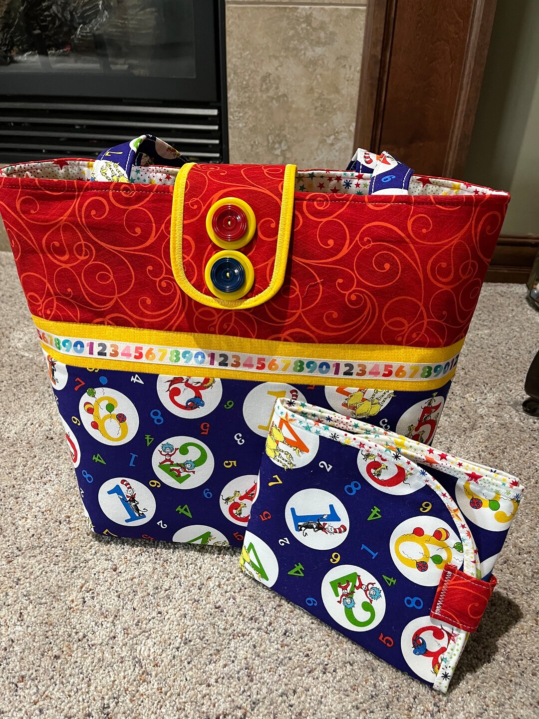 Numbers Diaper/tote Bag With Changing Pad - Etsy