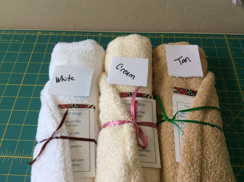 Towel Hair Wraps Terry Cloth Many Colors - Etsy