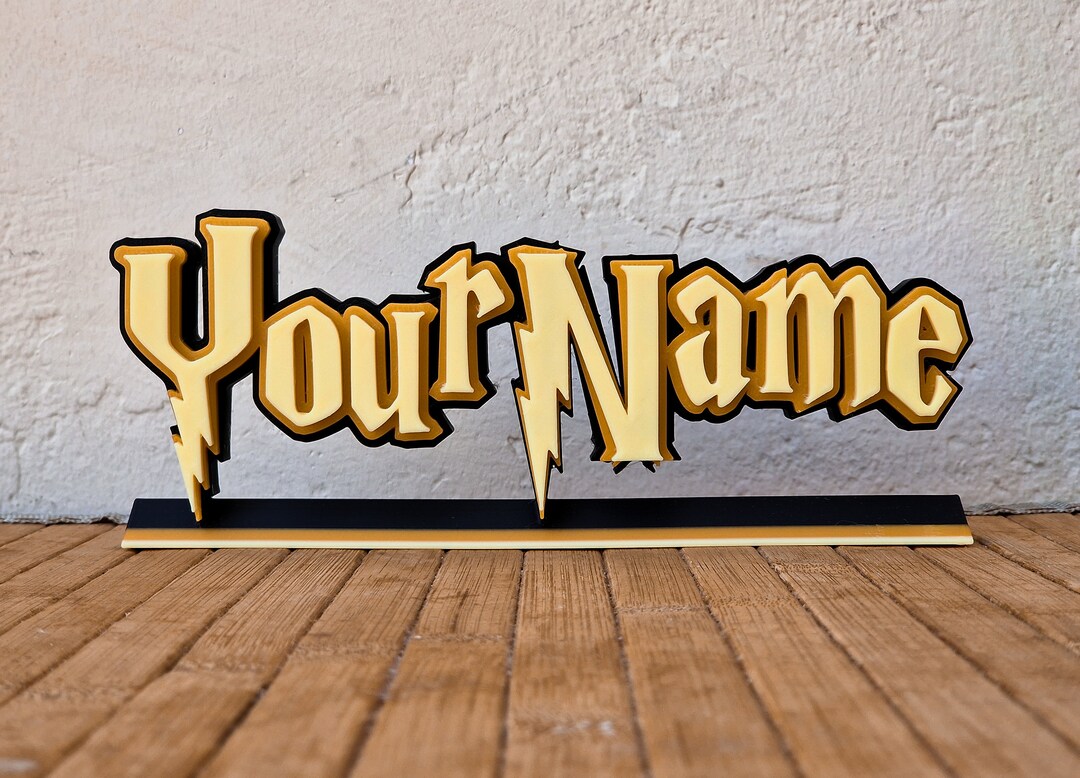 Personalized Wizard Themed Nameplate / 3D Printed Decoration - Ideal ...