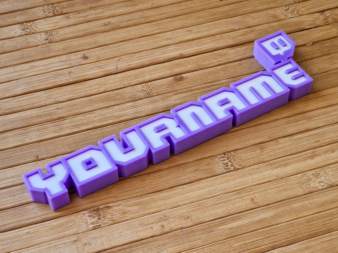 Personalized Twitch Nameplate / 3D Printed Sign Decoration Ideal Gift ...