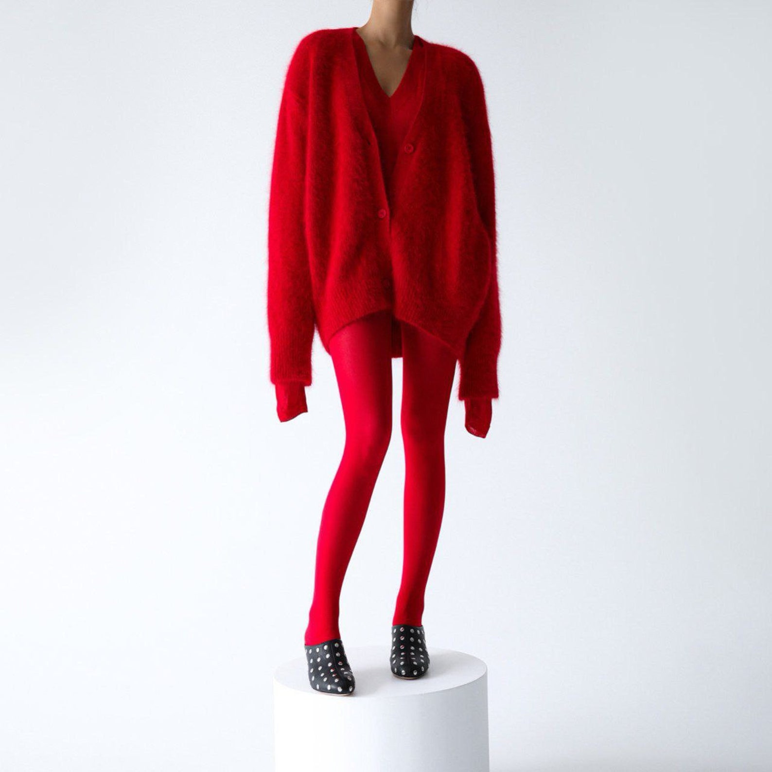 Red Fluffy Cardigan. Angora Cardigan. Red Angora Cardigan. Fluffy ...