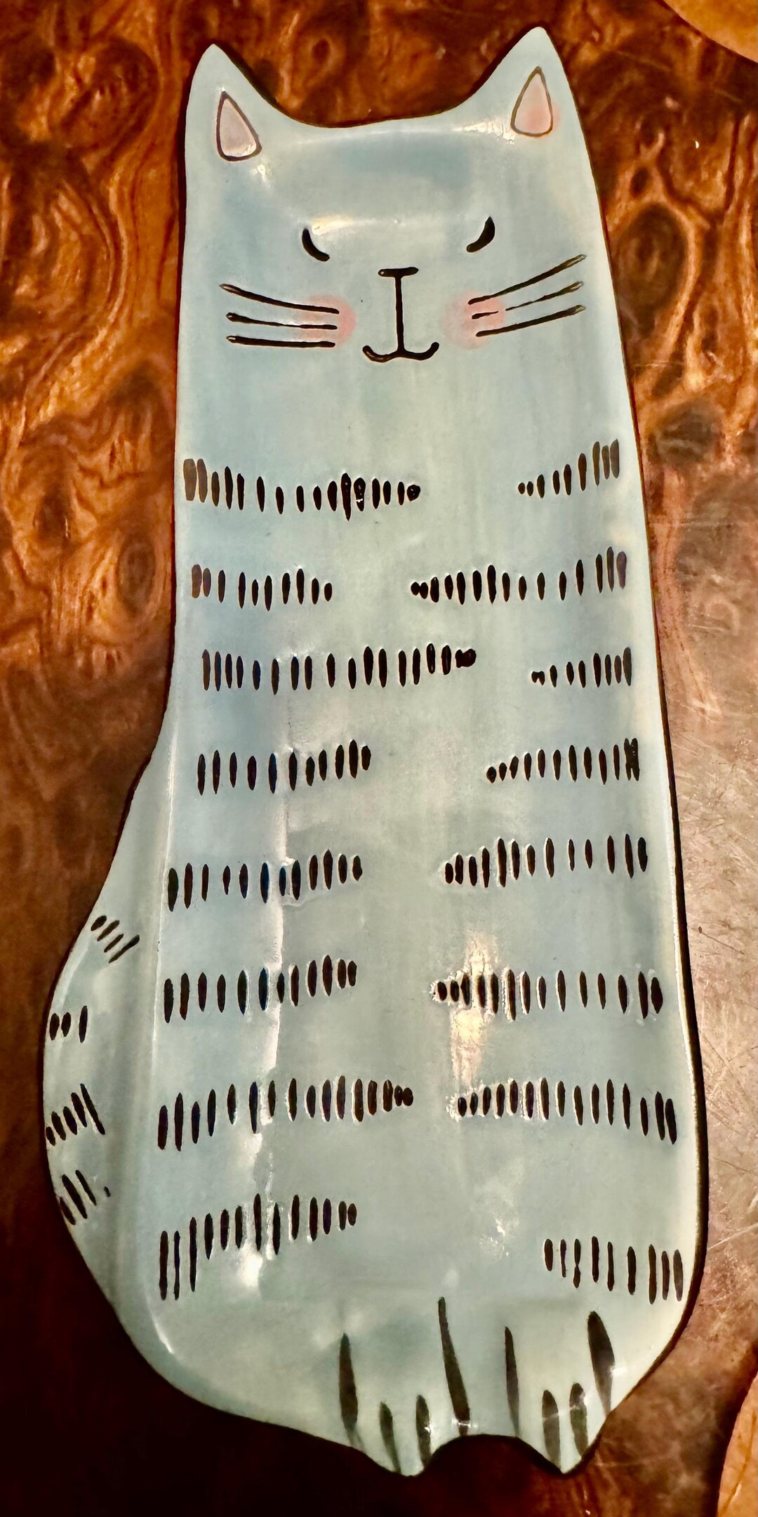 Bico Cartoon Cat Handcrafted Stoneware Ceramic 8 Inch Appetizer Plate ...