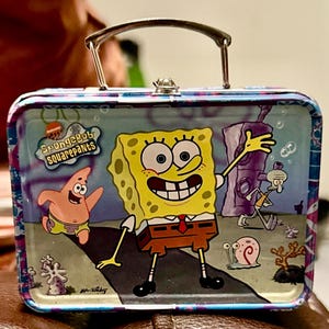 Collectible Spongebob Squarepants Mini Tin Small Box Patrick Squidward ...