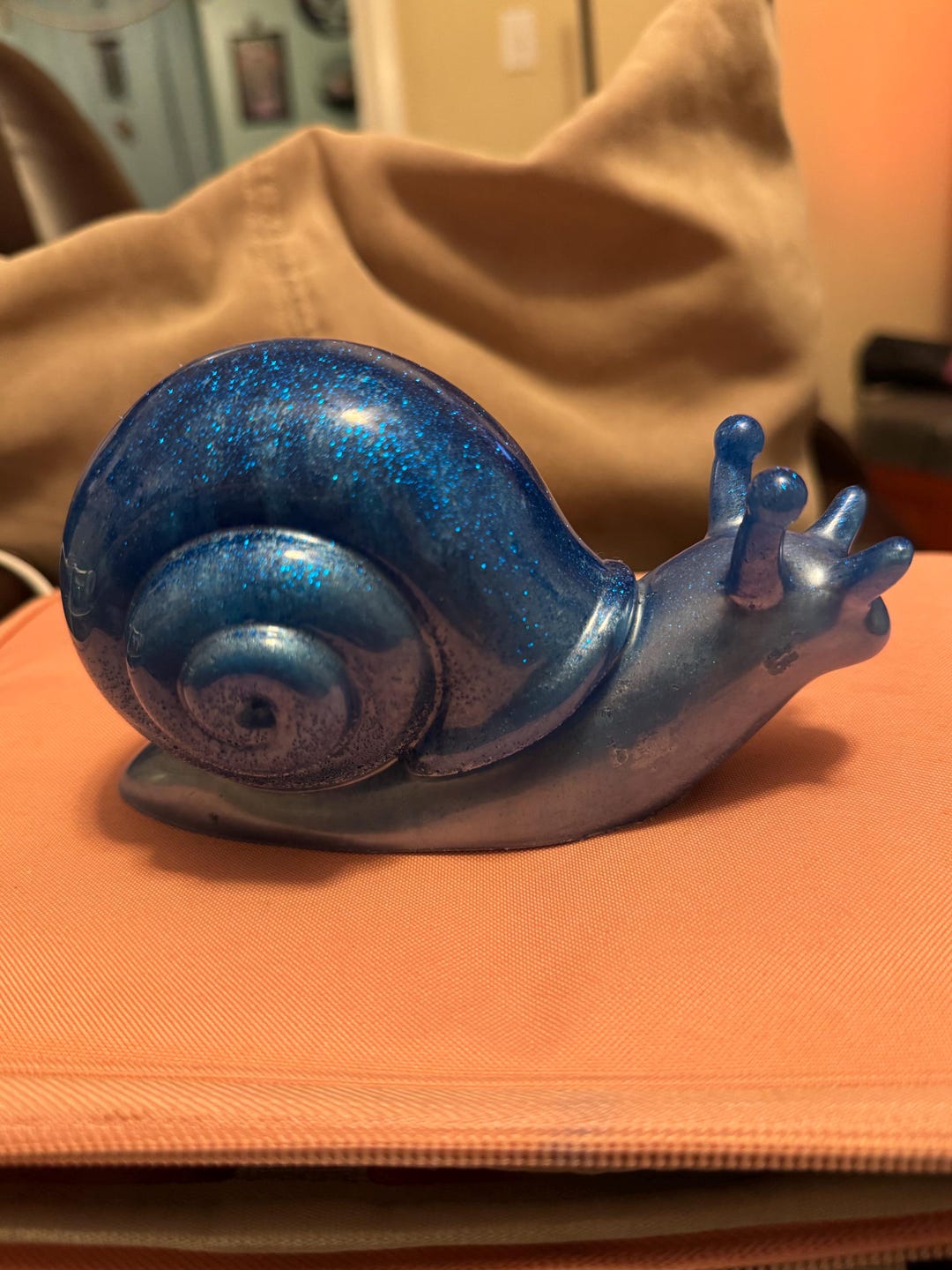 Handmade Beautiful Blue Resin Snail - Etsy