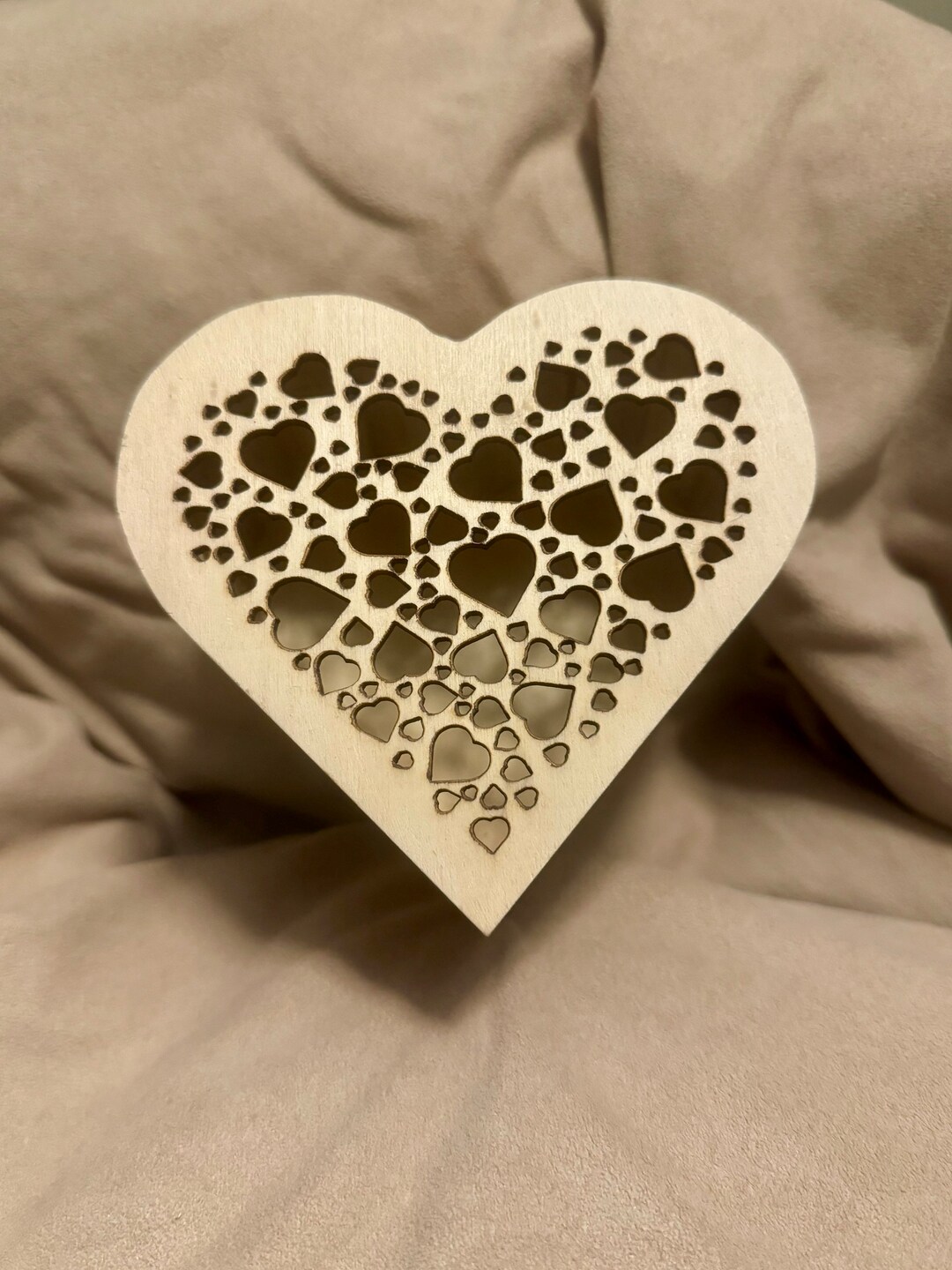 Wooden Heart Shaped Jewelry Laser Cut Box - Etsy