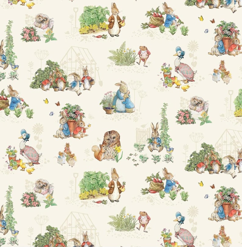 Beatrix Potter Petter Rabbit & Friends Fabrics (per Half Yard) - Etsy