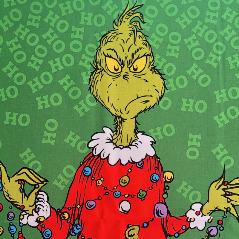 The Grinch Fabric Panel - Etsy