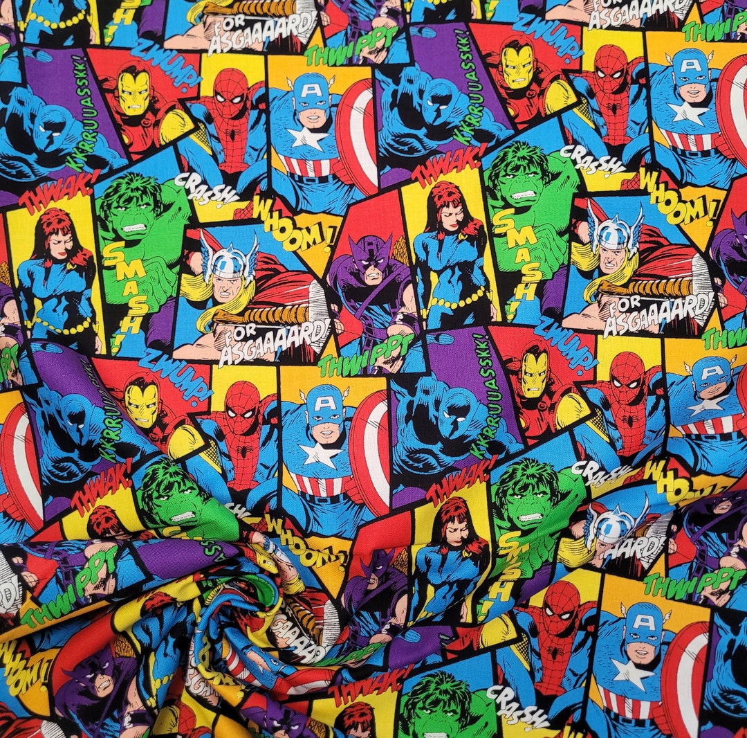 Marvel the Avengers Hero Frames From Camelot Fabrics (by the Half Yard ...