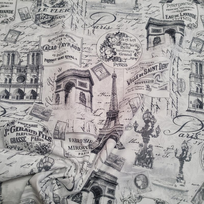 Paris Fabric - Etsy