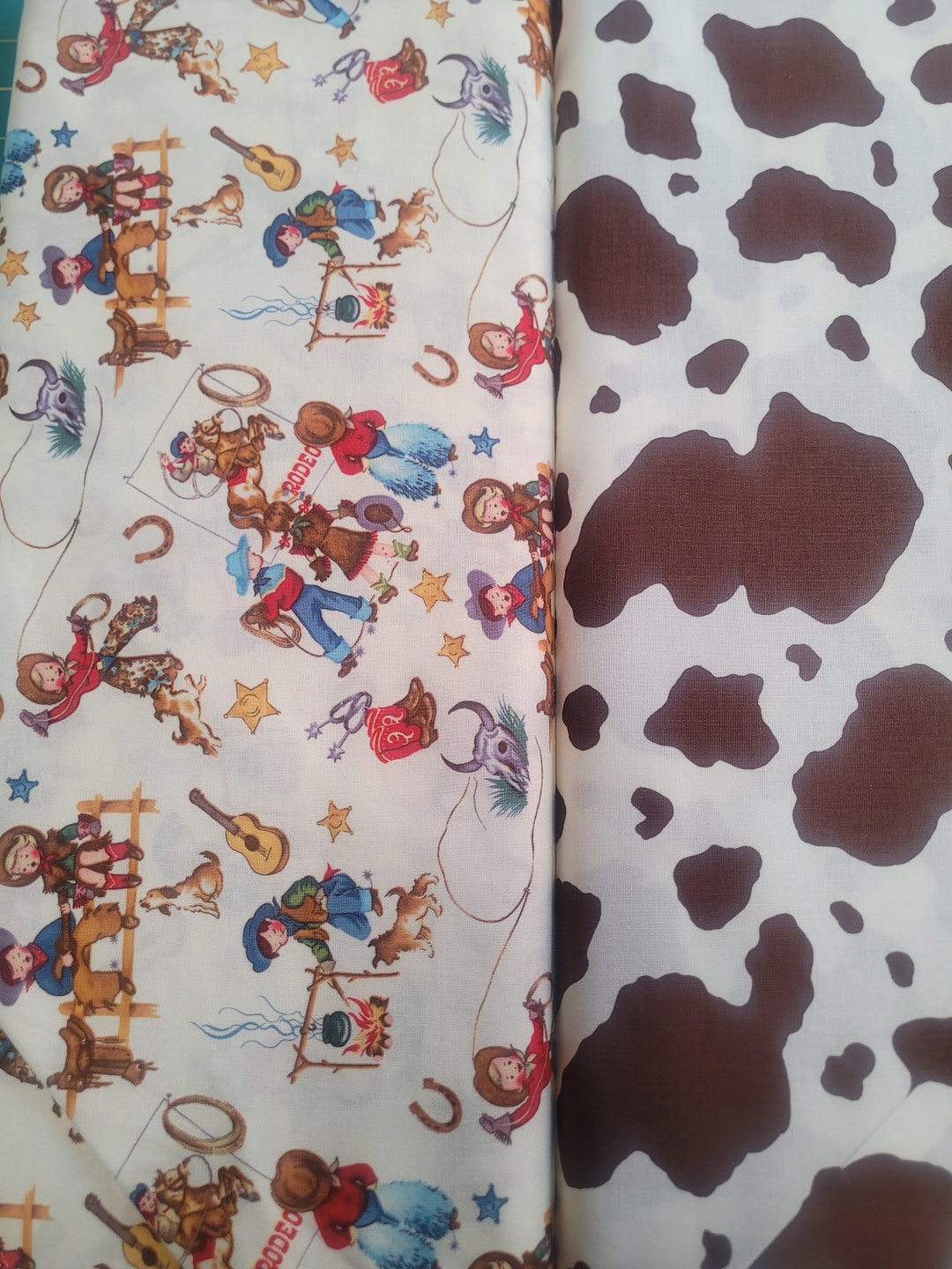 Lil' Buckaroos Rodeo Kids and Pony Hide for Michael Miller Fabrics (by ...