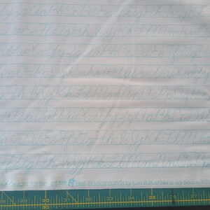 Cursive Alphabet Fabric From the Bee Backgrounds Collection by Lori ...