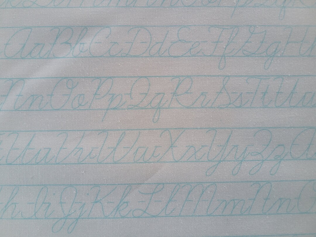 Cursive Alphabet Fabric From The Bee Backgrounds Collection By Lori