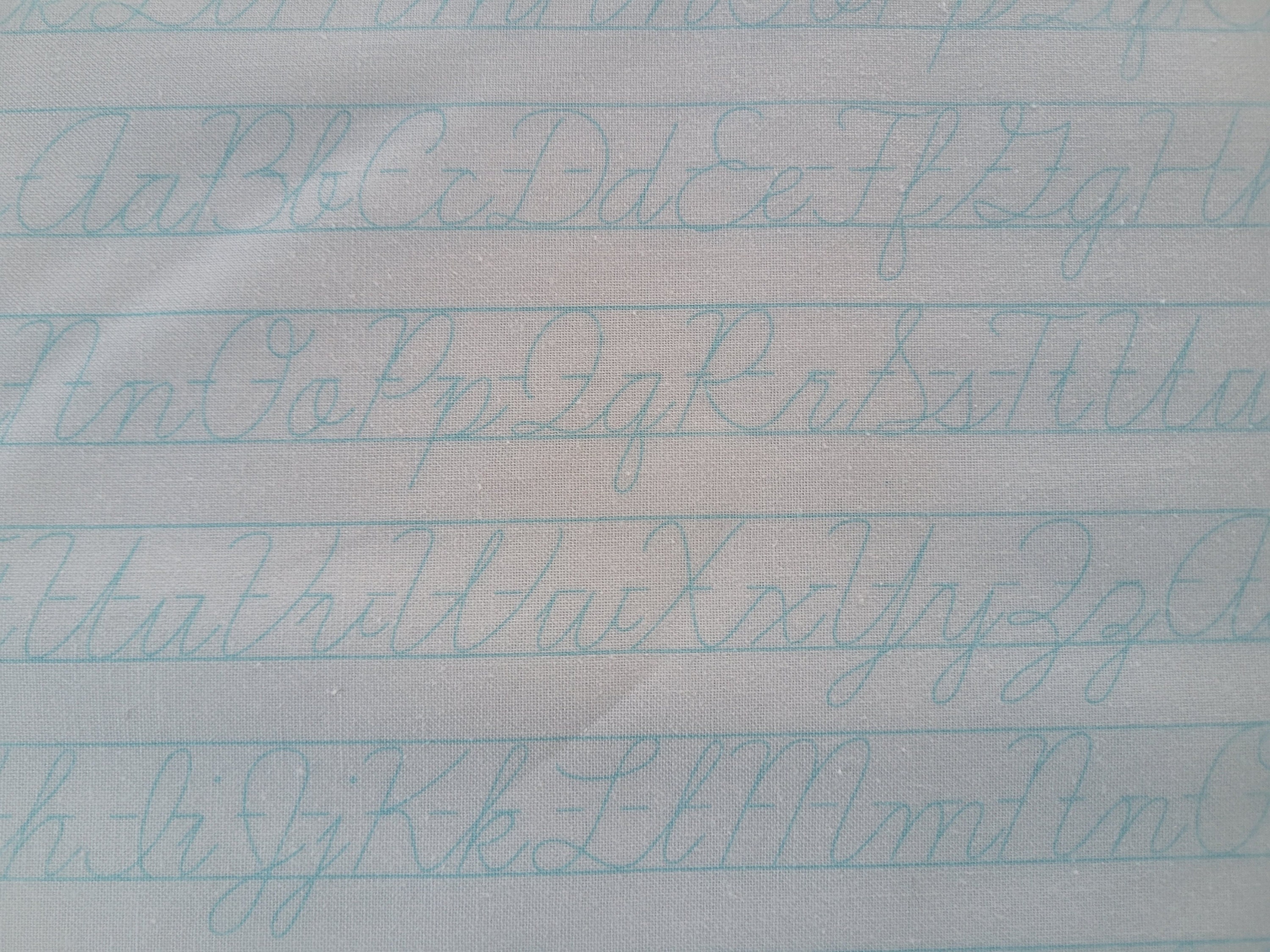 Cursive Alphabet Fabric From the Bee Backgrounds Collection by Lori ...