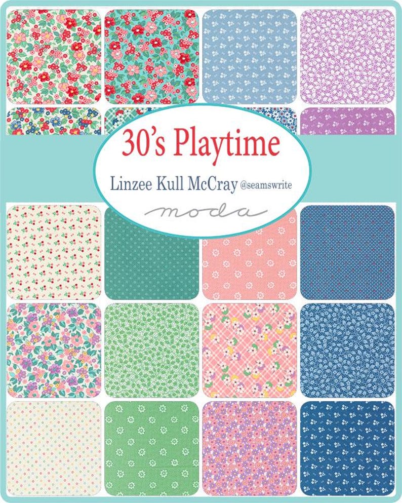30s Playtime Charm Pack by Linzee Kull Mccray for Moda Fabrics - Etsy