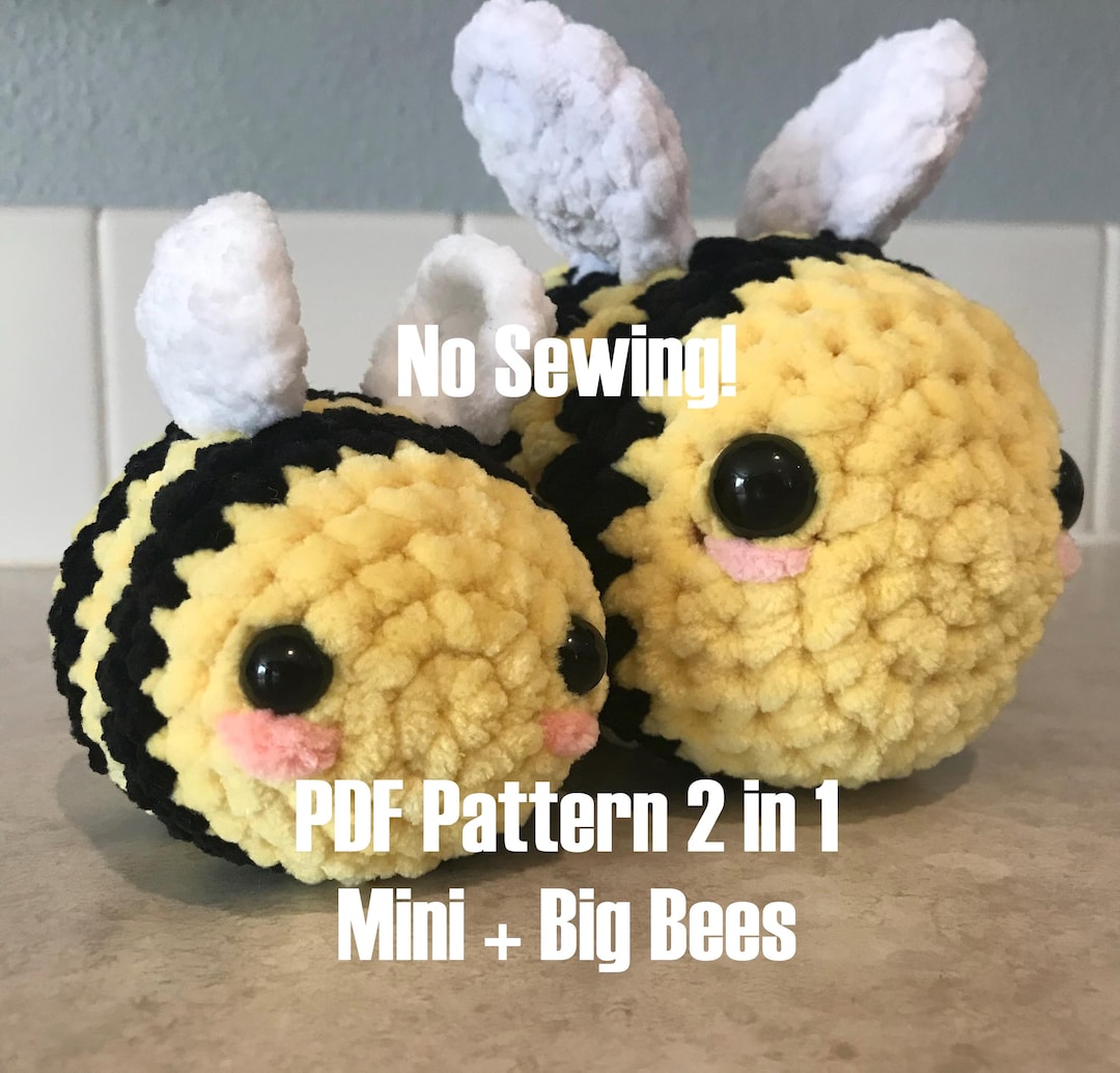Crochet 2 in 1 Bumble Bee PDF Pattern in English | Crochet Mini Bumble ...