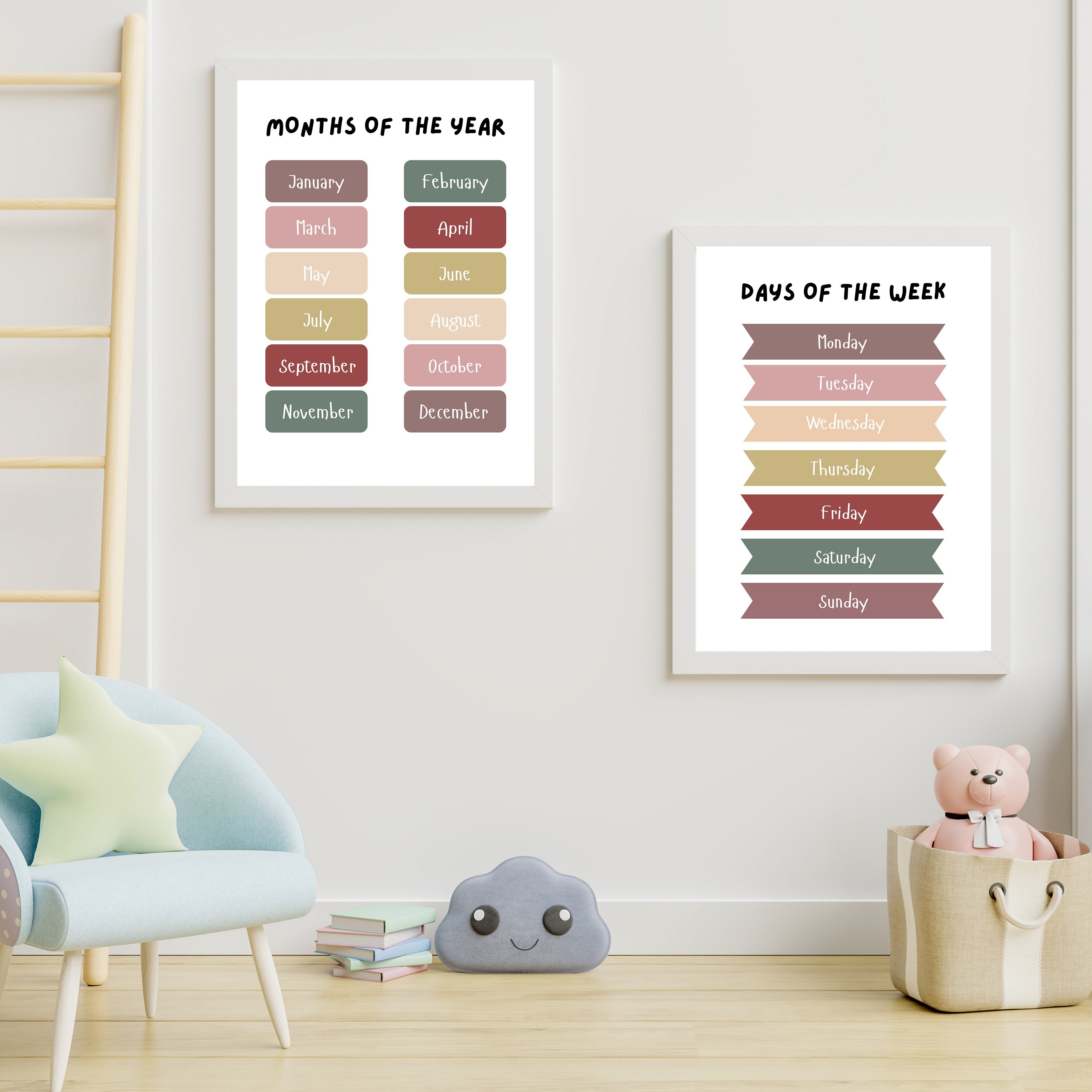 Set of 6 Educational Wall Art I Homeschool Printables I Classroom ...