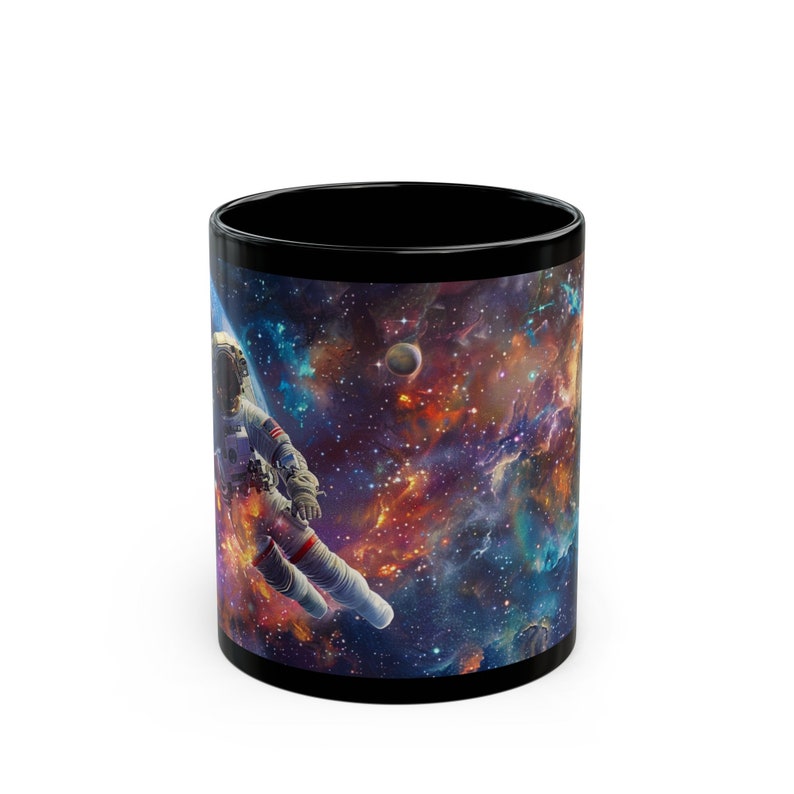 Cosmic Galaxy Mug, Stars, Planets, Nebulas & Floating Astronaut, Space ...