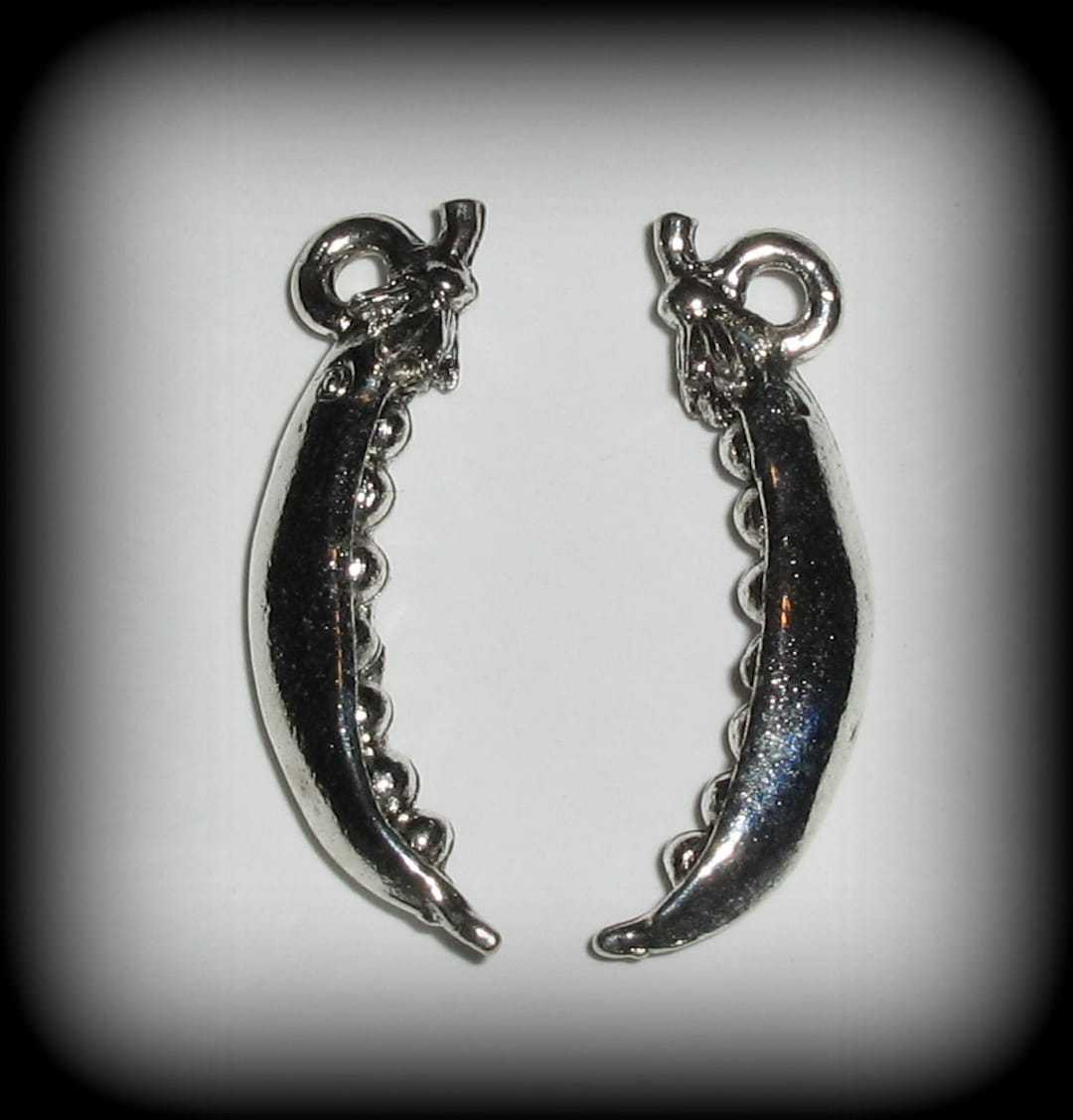 4 Pea Pod Pewter Charms Sweet Pea Charms Vegetable Charms Lead Free ...