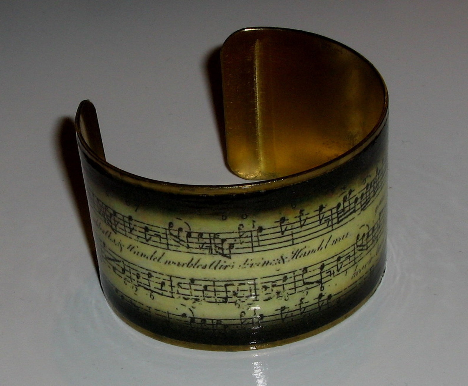 Vintage Sheet Music Brass Art Cuff Bracelet - Etsy