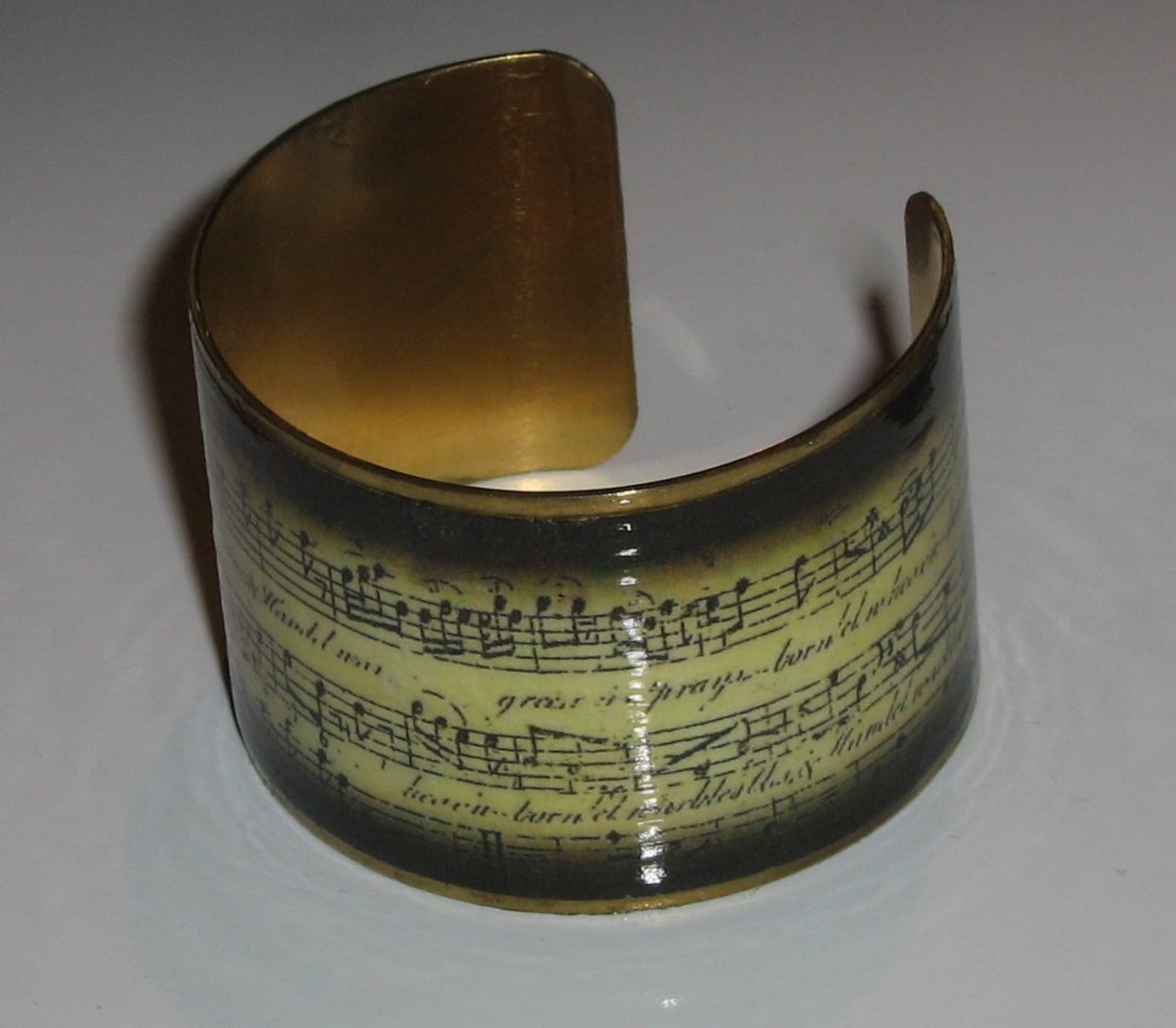 Vintage Sheet Music Brass Art Cuff Bracelet - Etsy