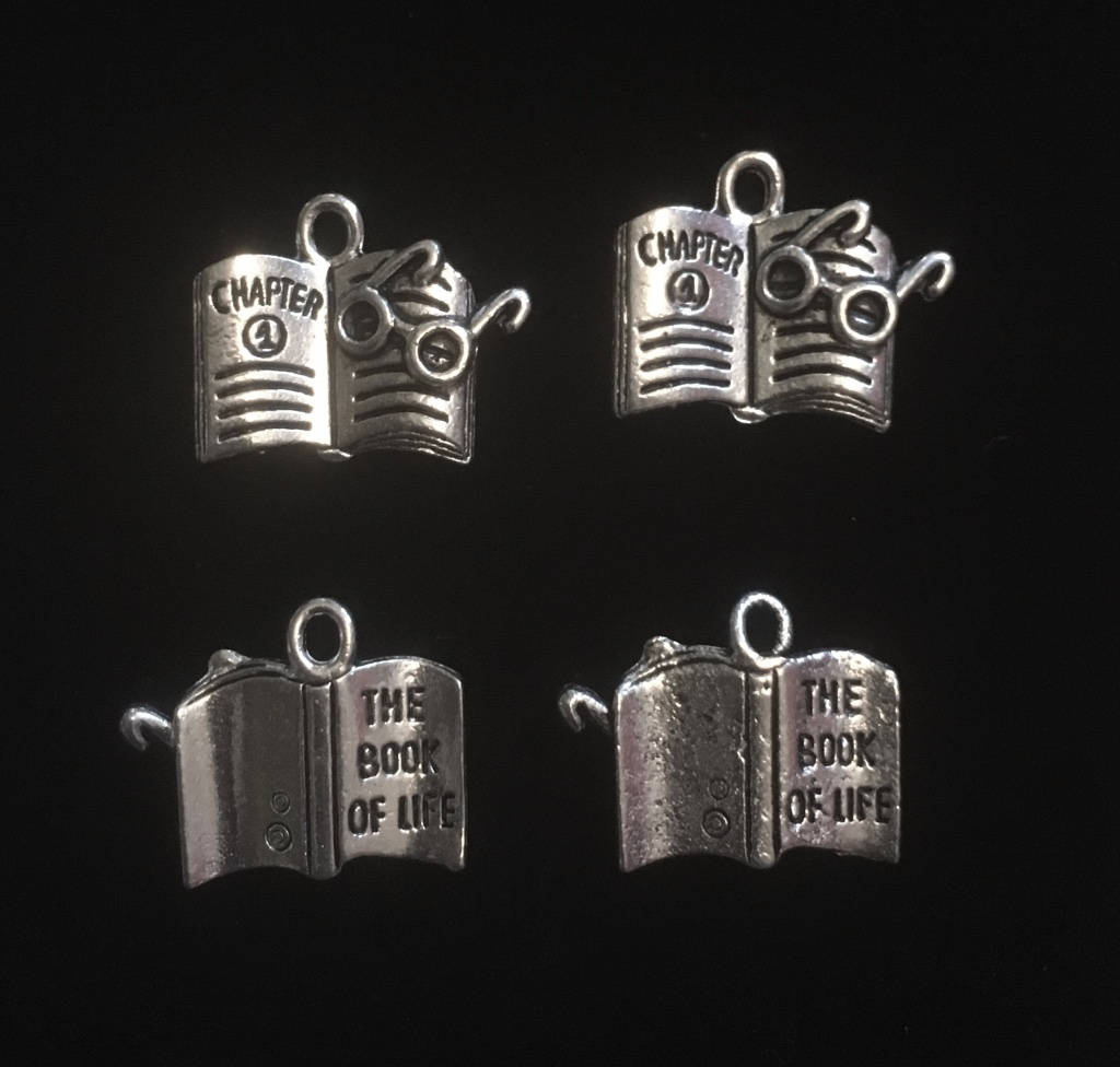 4 Silver Pewter Book Charms Book With Glasses Charms Glasses - Etsy UK