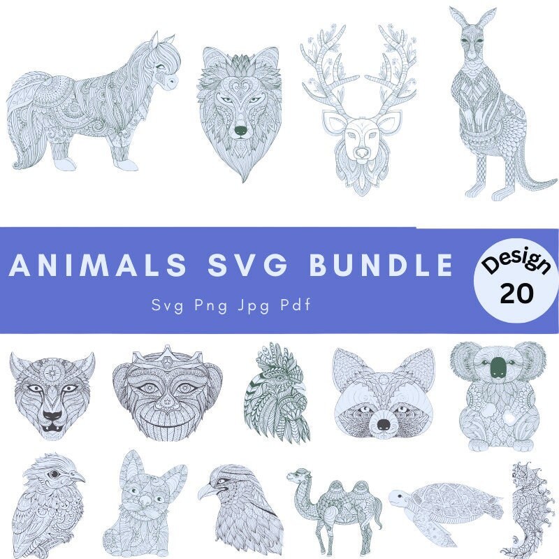 Animal Mandala Svg - Etsy