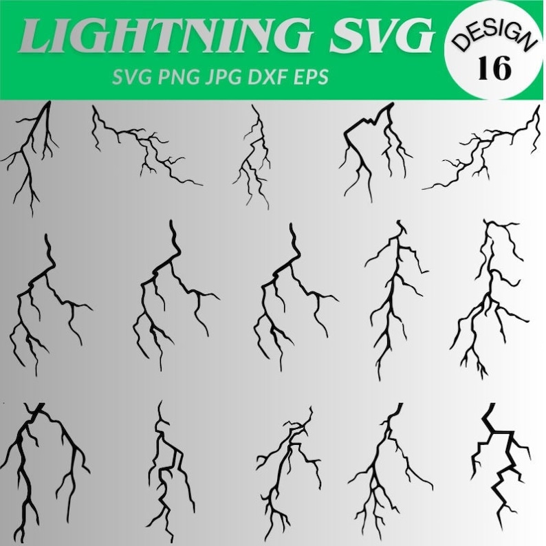 White Lightning Bolt, SVG, PNG, Commercial Use, Digital Cut File, File for Cricut, Transparent ...